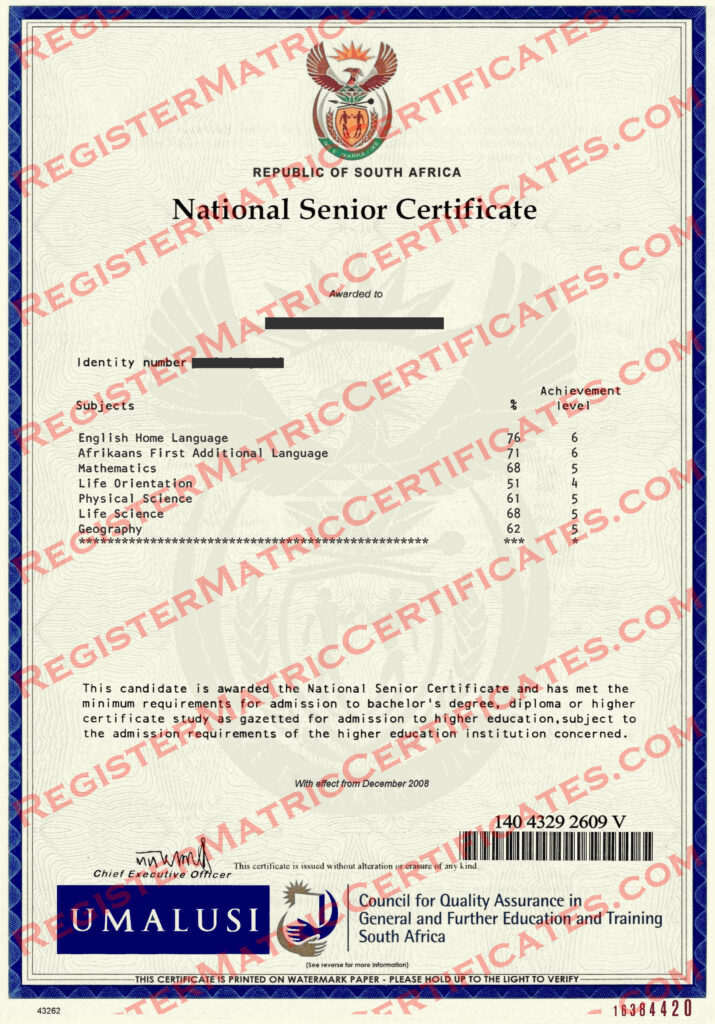 Store - Register Matrics and Certificates