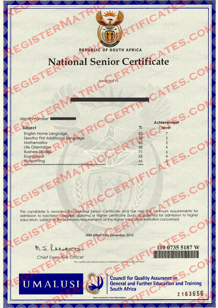 Store - Register Matrics and Certificates