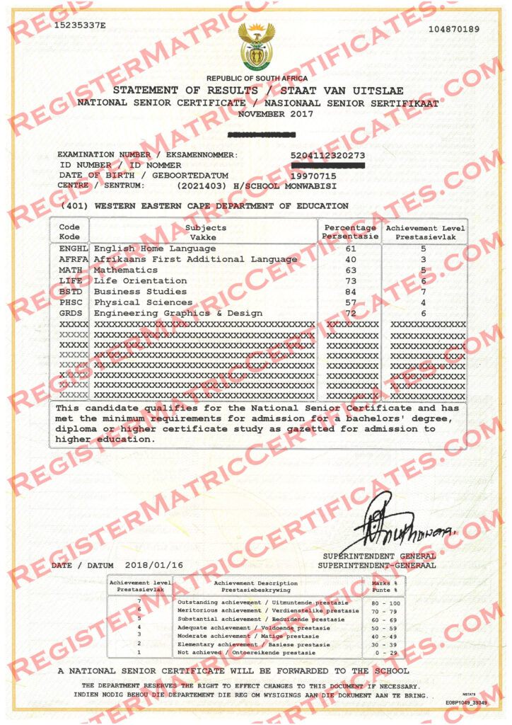 Store - Register Matrics and Certificates