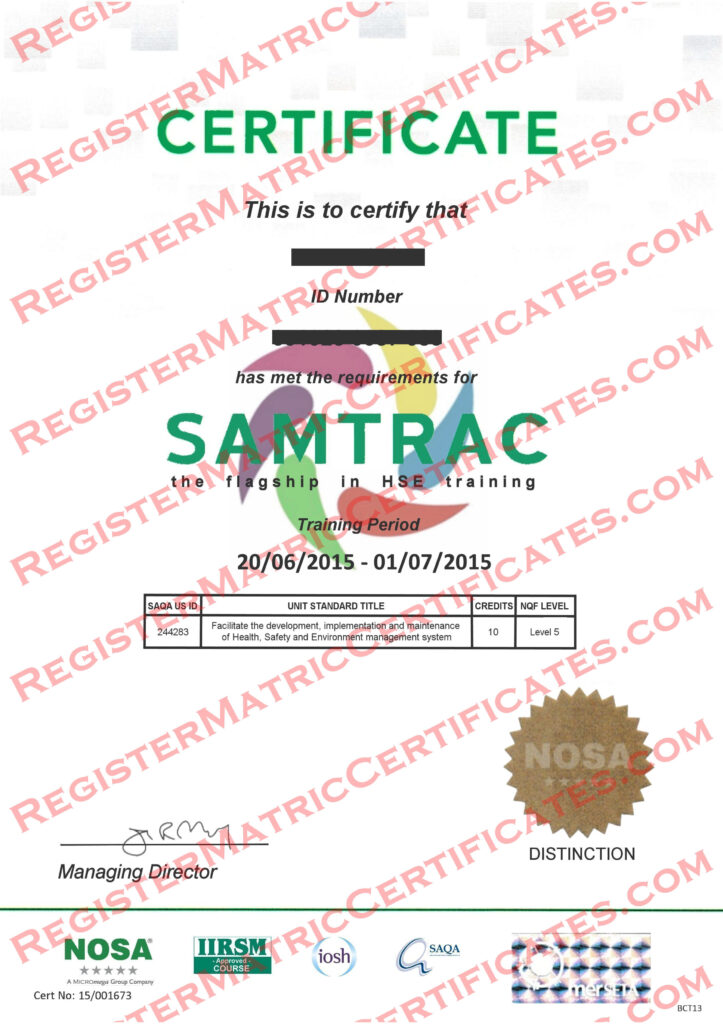 Store - Register Matrics and Certificates